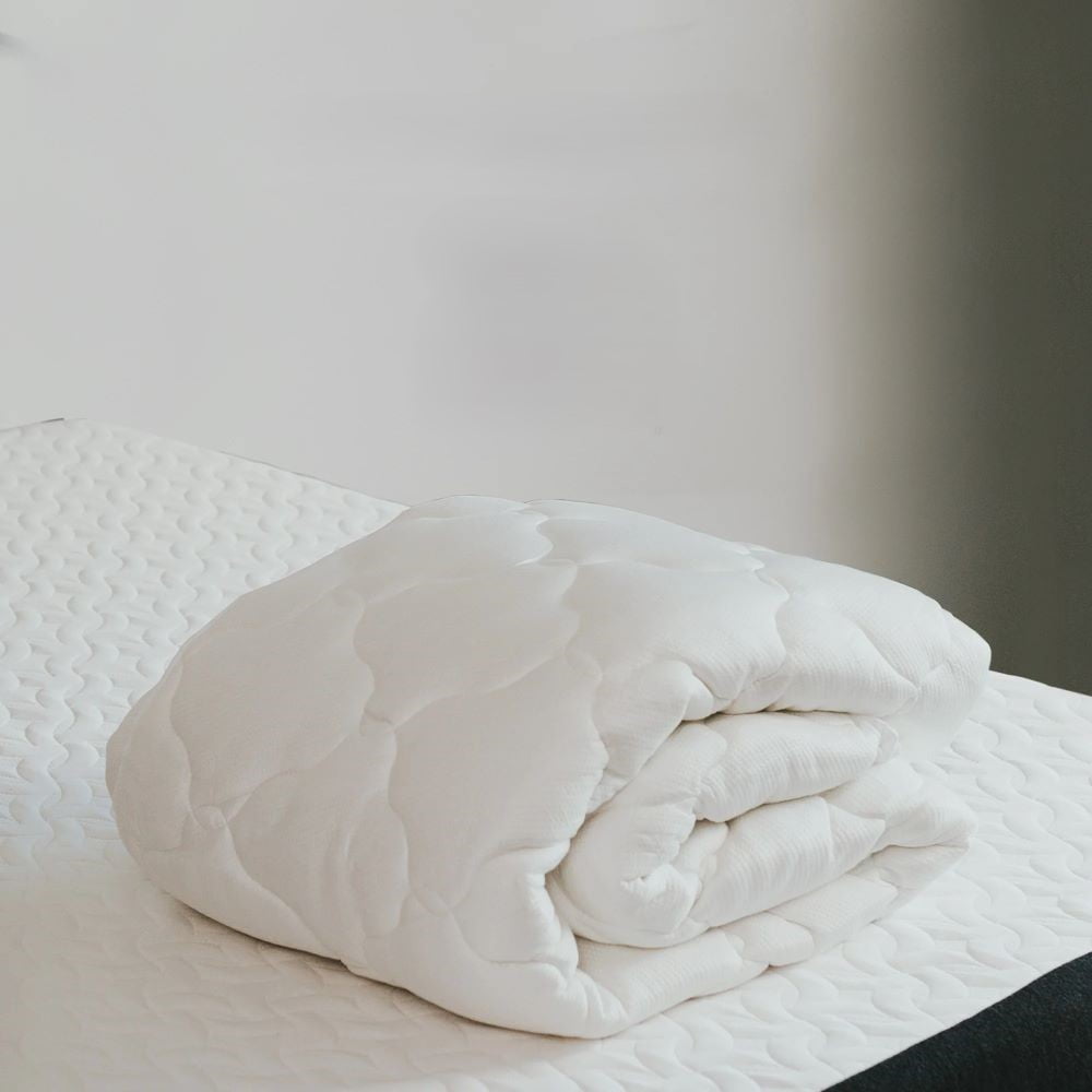 Plush Cooling Mattress Pad (CAL KING SIZE), Rayon from Bamboo, Cluster ...