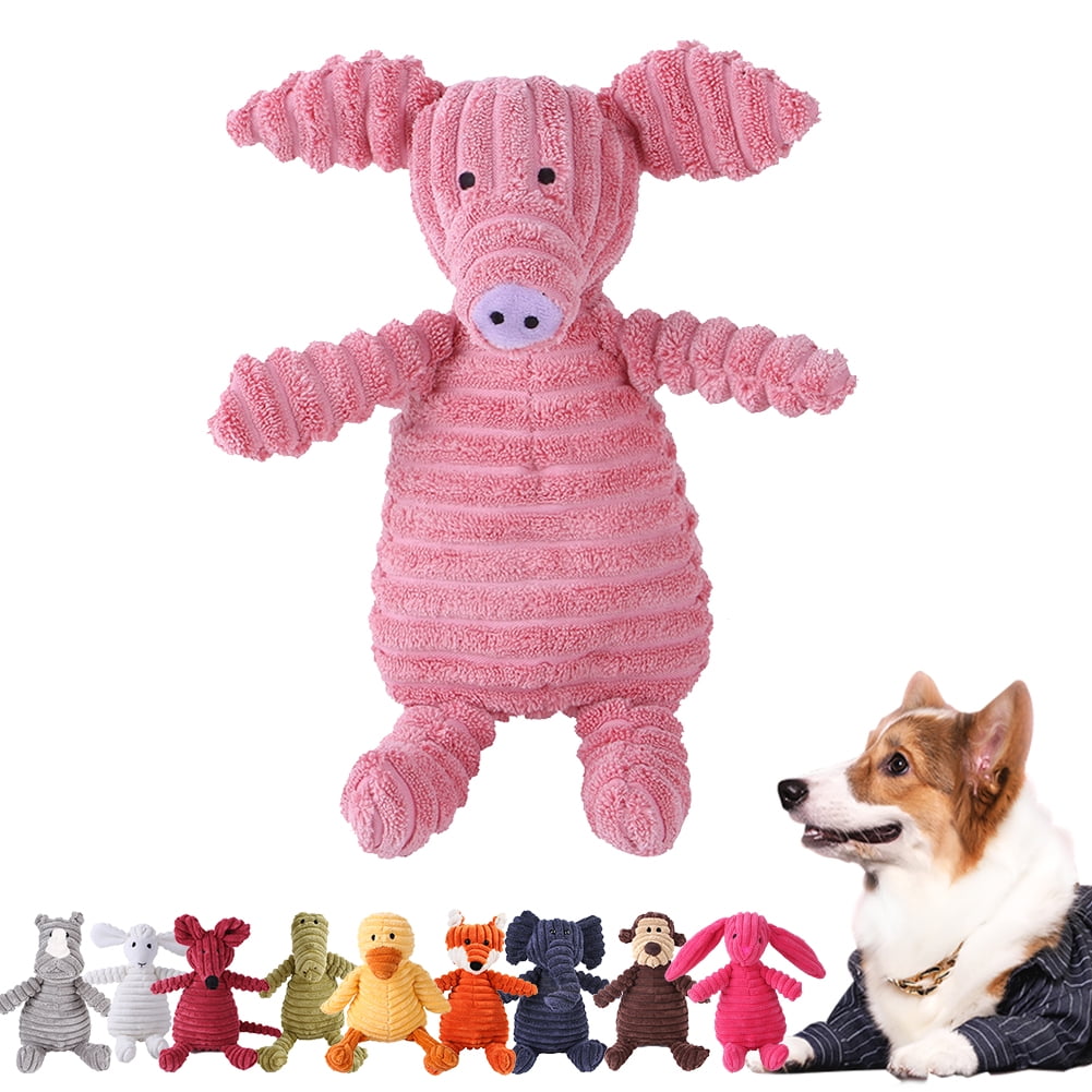 Plush Corduroy Dog Toy, Dog Squeaky Toys, Durable Chew Toys for Puppy ...