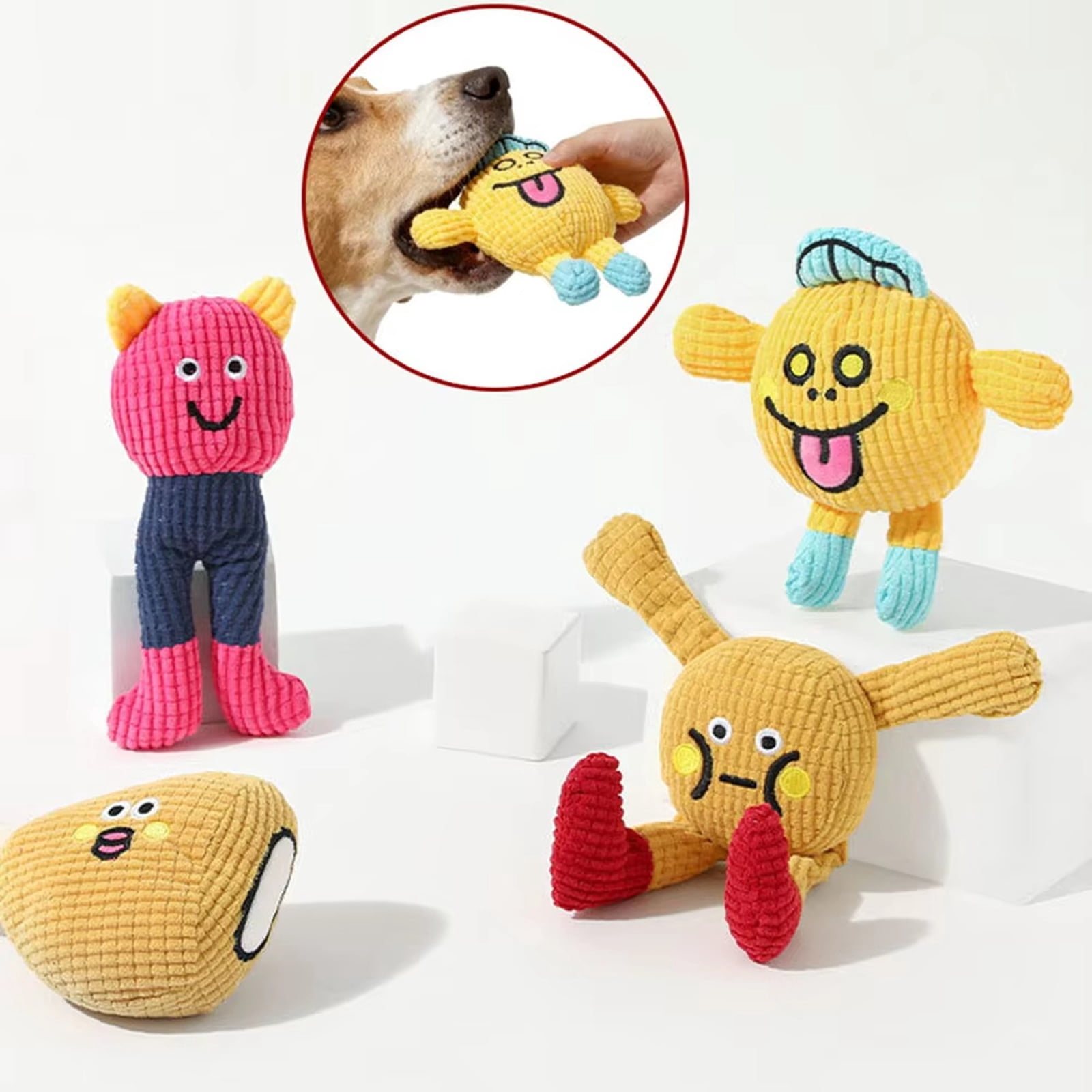 Plush Corduroy Stuffed Animal Toy with Embroidered Face and Soft ...