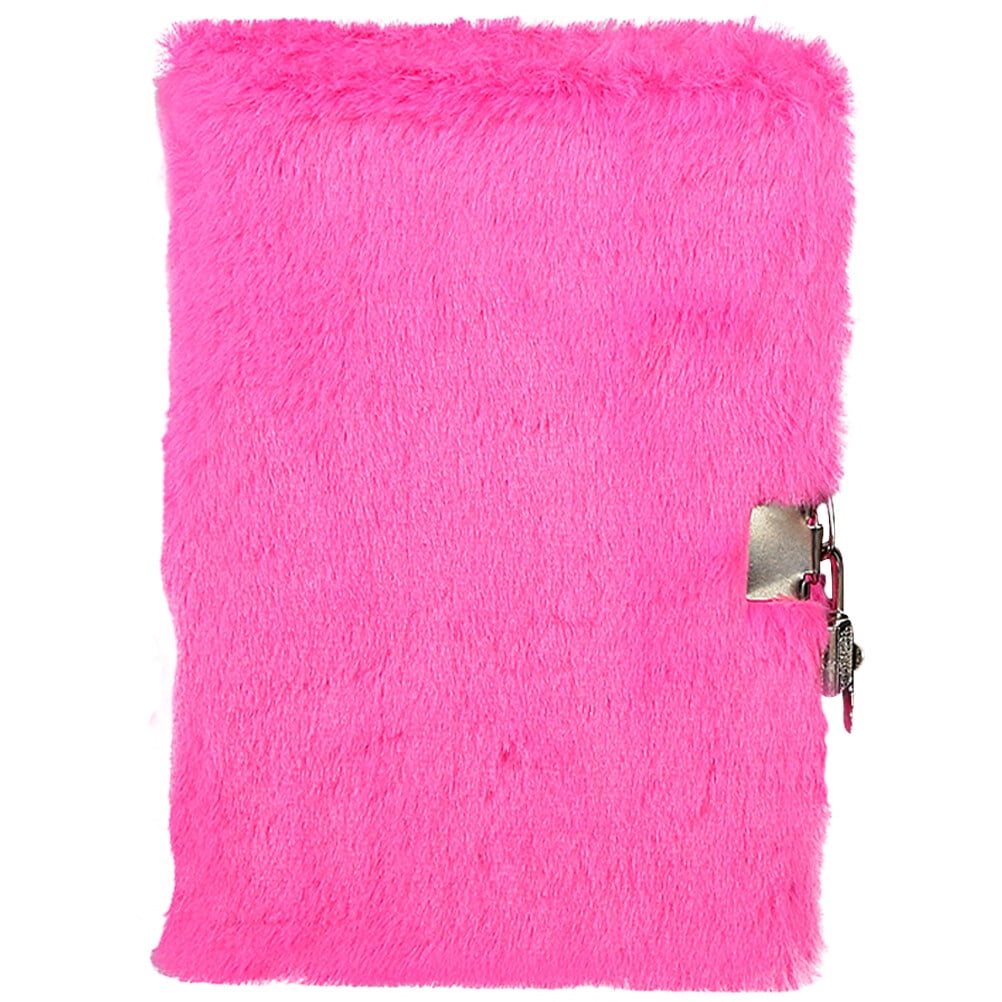 Plush Cover Journal Plush Cover Notepad Lock Design Notebook Decorative ...