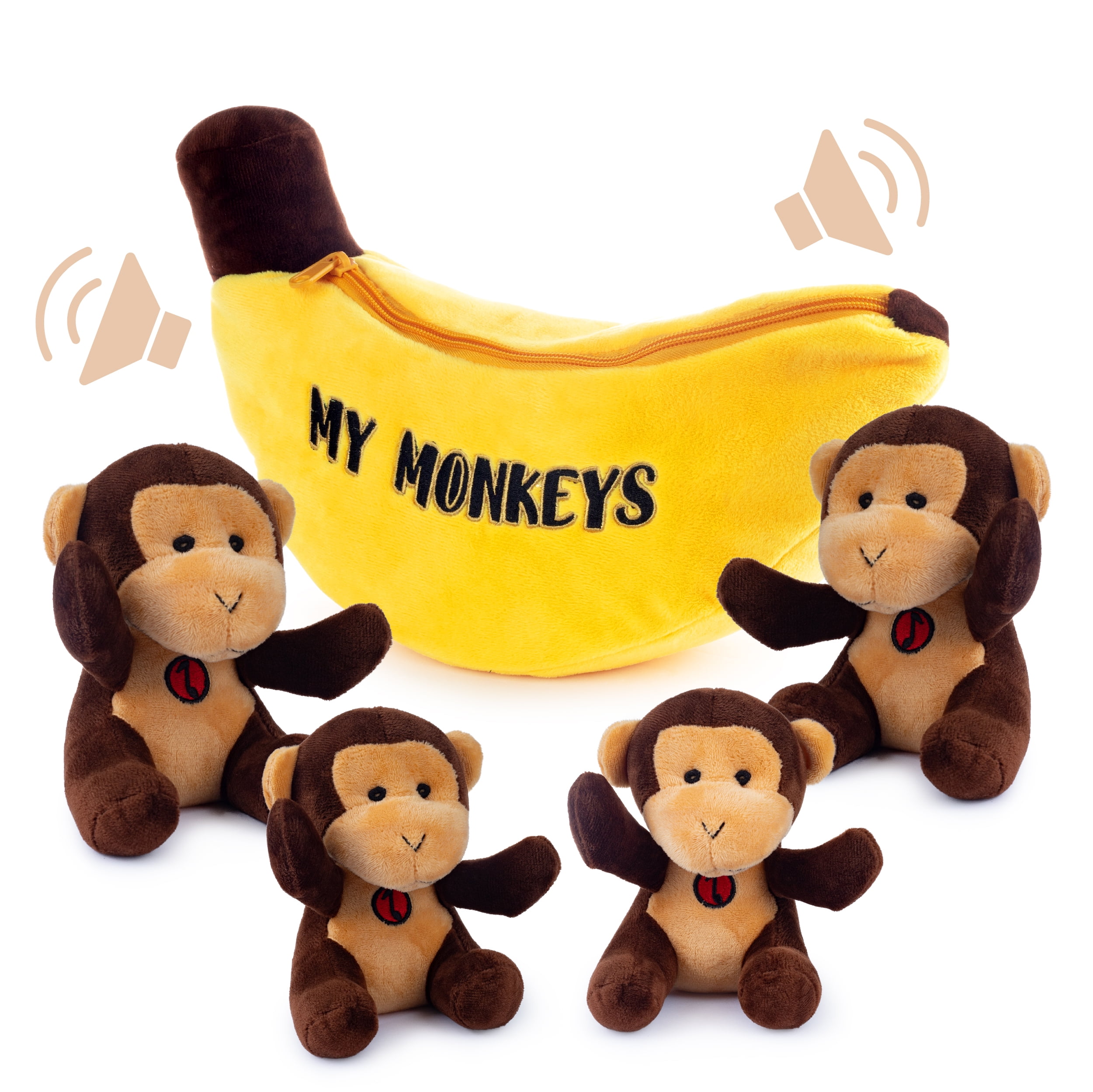 Plush Creations My Monkeys Plush Toy Set | Includes 4 Talking Plush ...