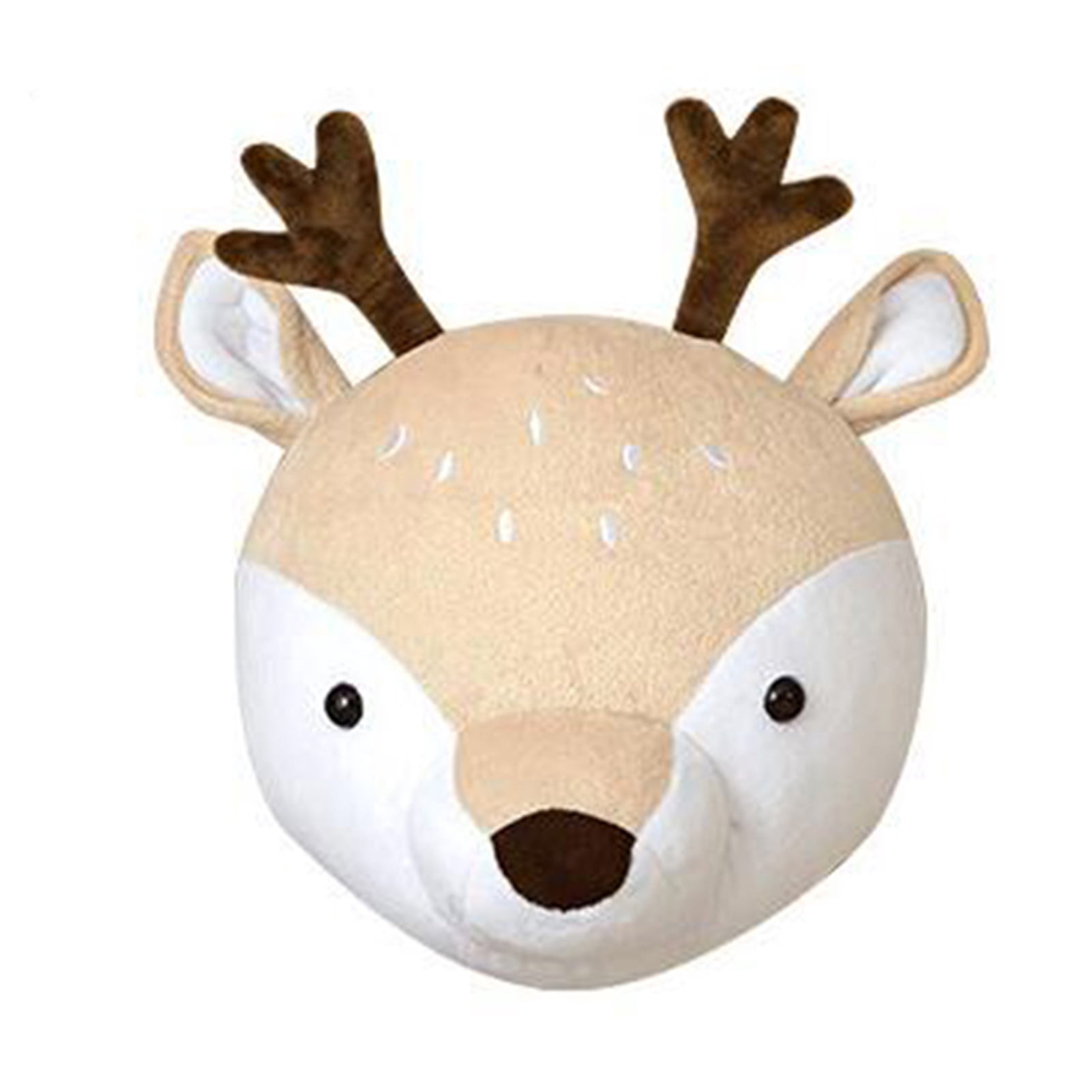Plush Deer Head Wall Mount - 3D Animal Heads (Elephant, Rabbit, Bear ...