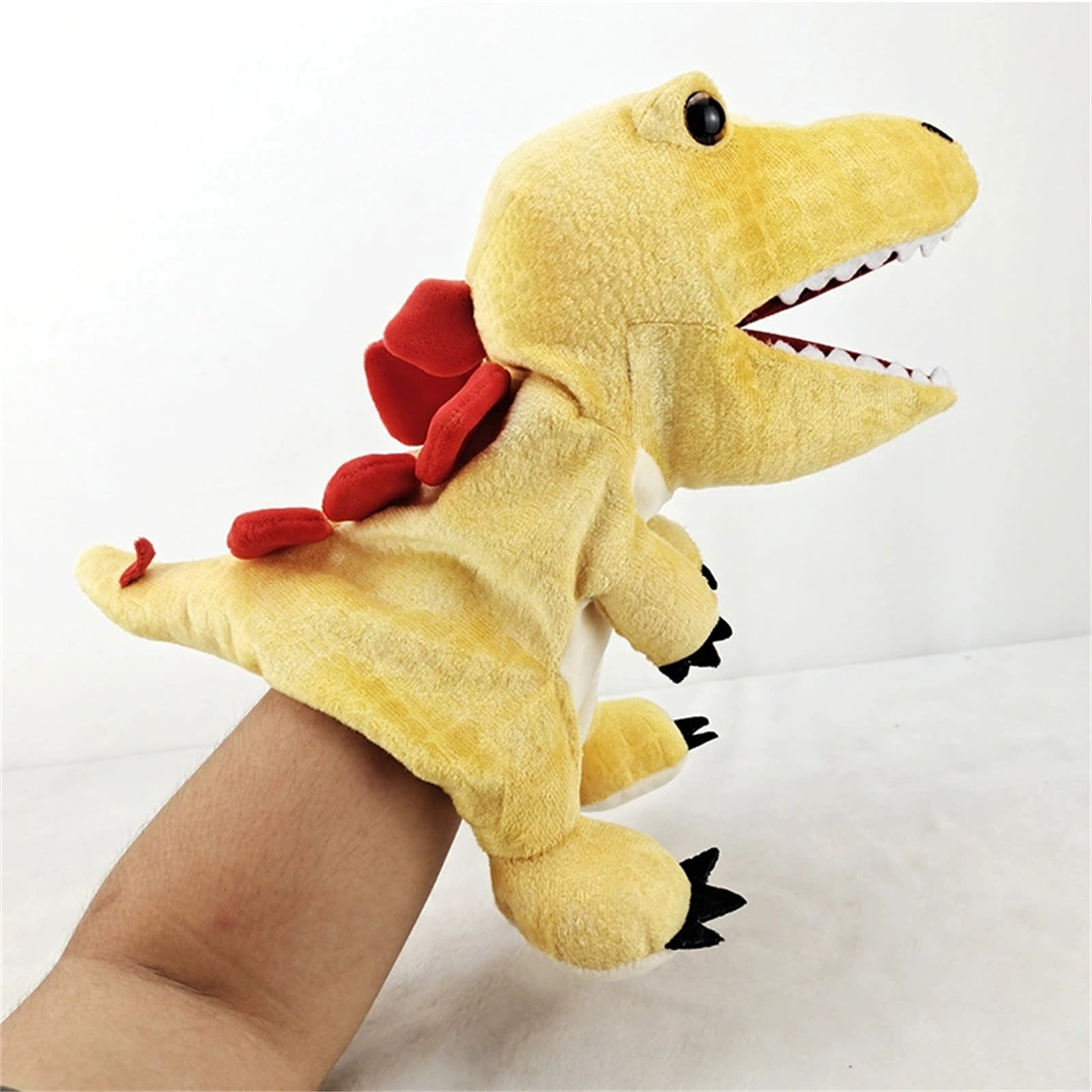 Plush Dinosaur Hand Puppet Stitch Puppet with Open Movable Mouth for ...