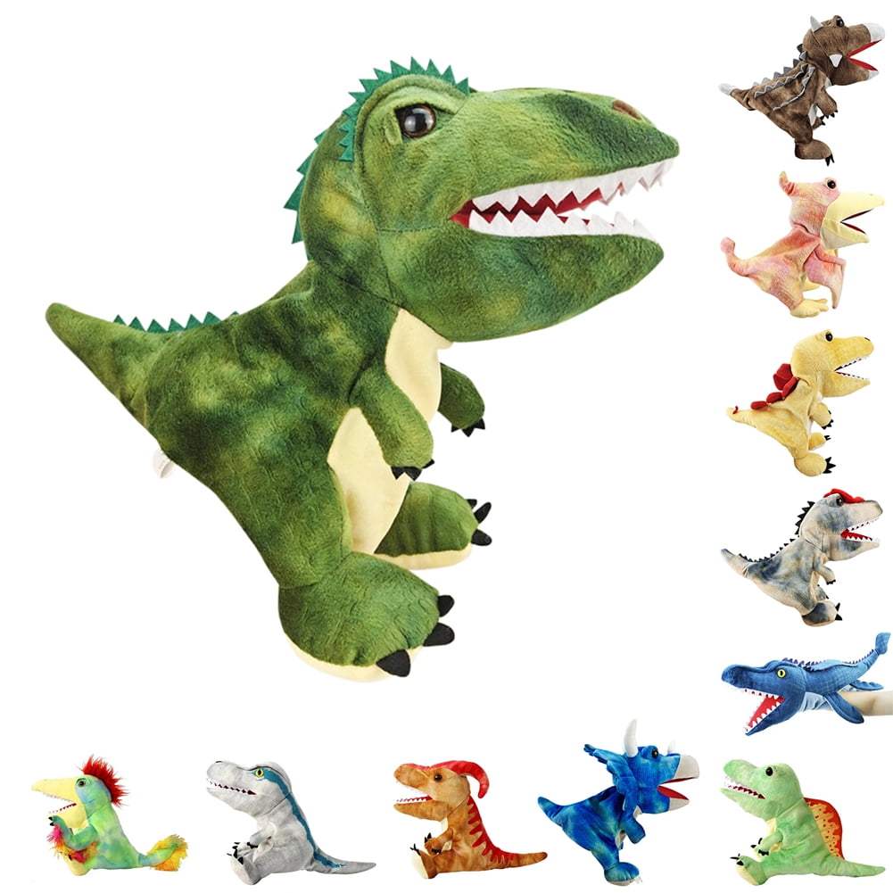 Plush Dinosaur Hand Puppet T-rex Stuffed Toy,Open Movable Mouth ...