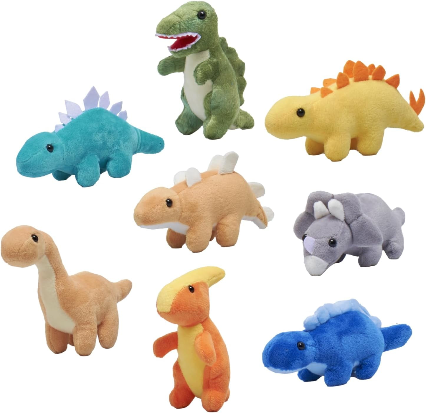 Plush Dinosaur Stuffed Animal, 4pk, 10 inches Cute Dinosaur Plush Toys ...