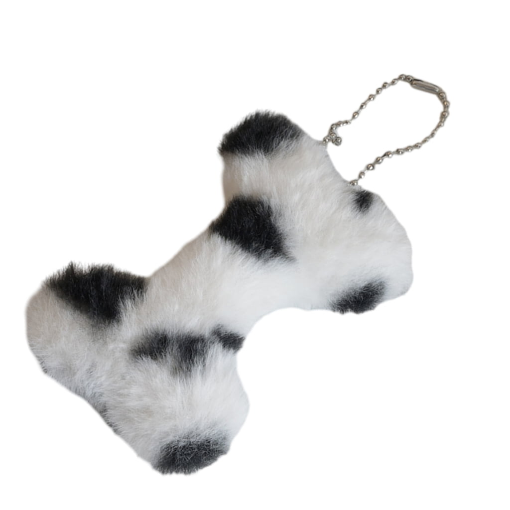 Plush Dog Bone Car Keys Chains Dalmatians Bone Keychain Pendant Hanging ...