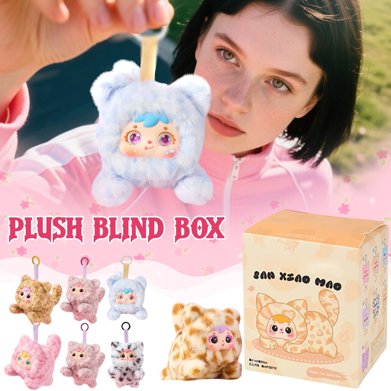 Plush Doll Blind Box, Three little furry cats' silly moments Series ...