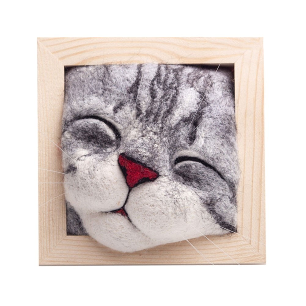 Plush Doll Making Materials Set Cat Head Photo Frame Easy To Use Diy ...