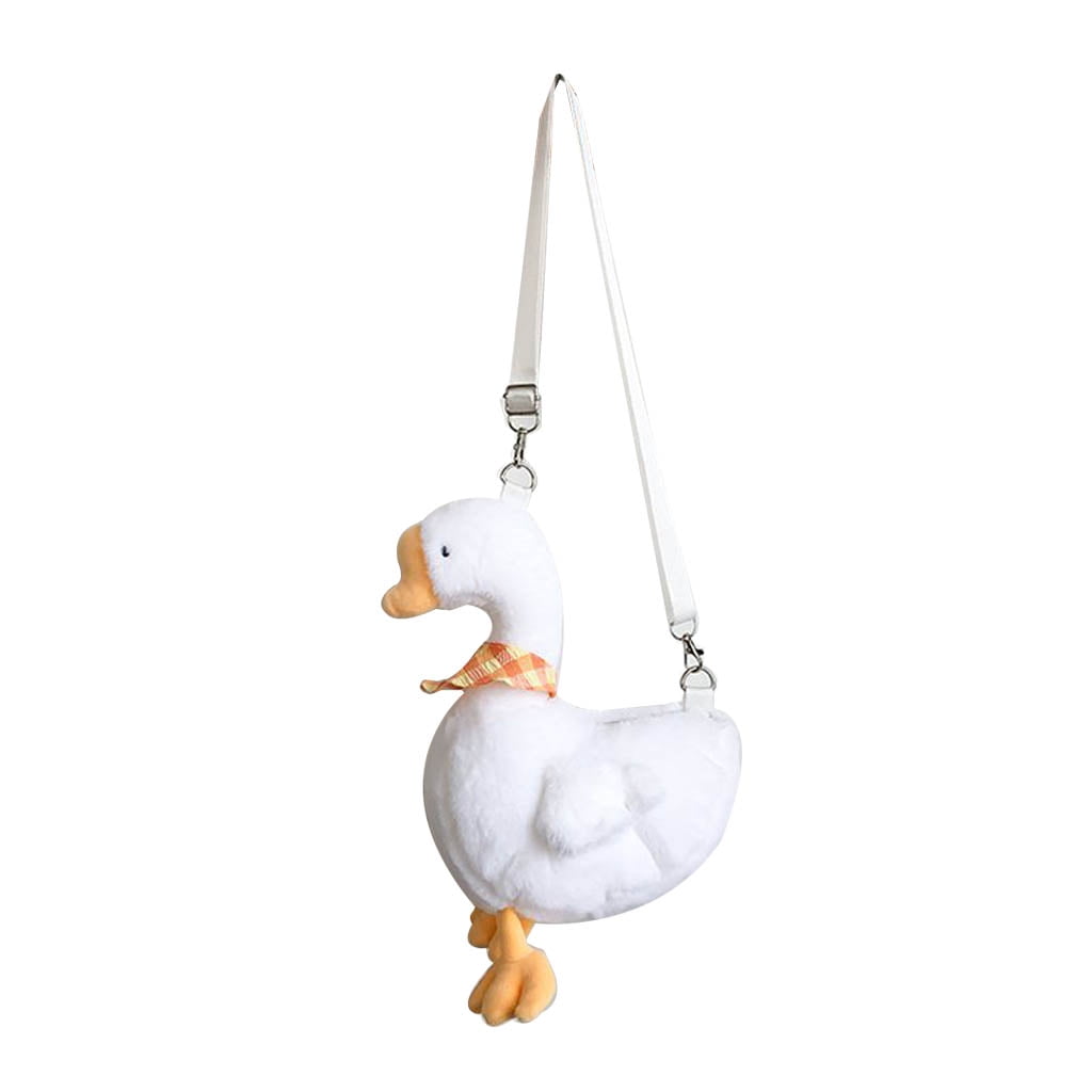 Plush Duck Messenger Bags Soft Funny Duck Shaped Shoulder Bag Cute ...