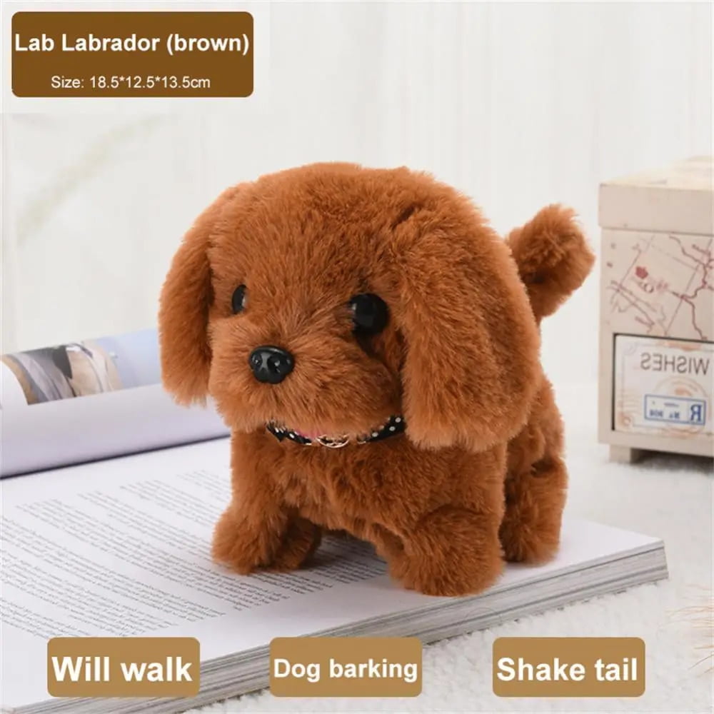 Plush Electric Puppy Walk Bark Nod Wag Tail Simulation Electric Dog ...