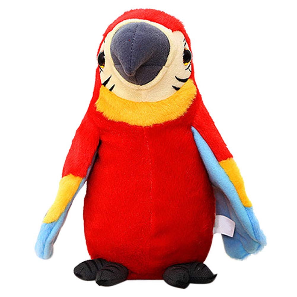 Plush Electric Talking Parrot Doll Toy Bird Repeat What You Say ...