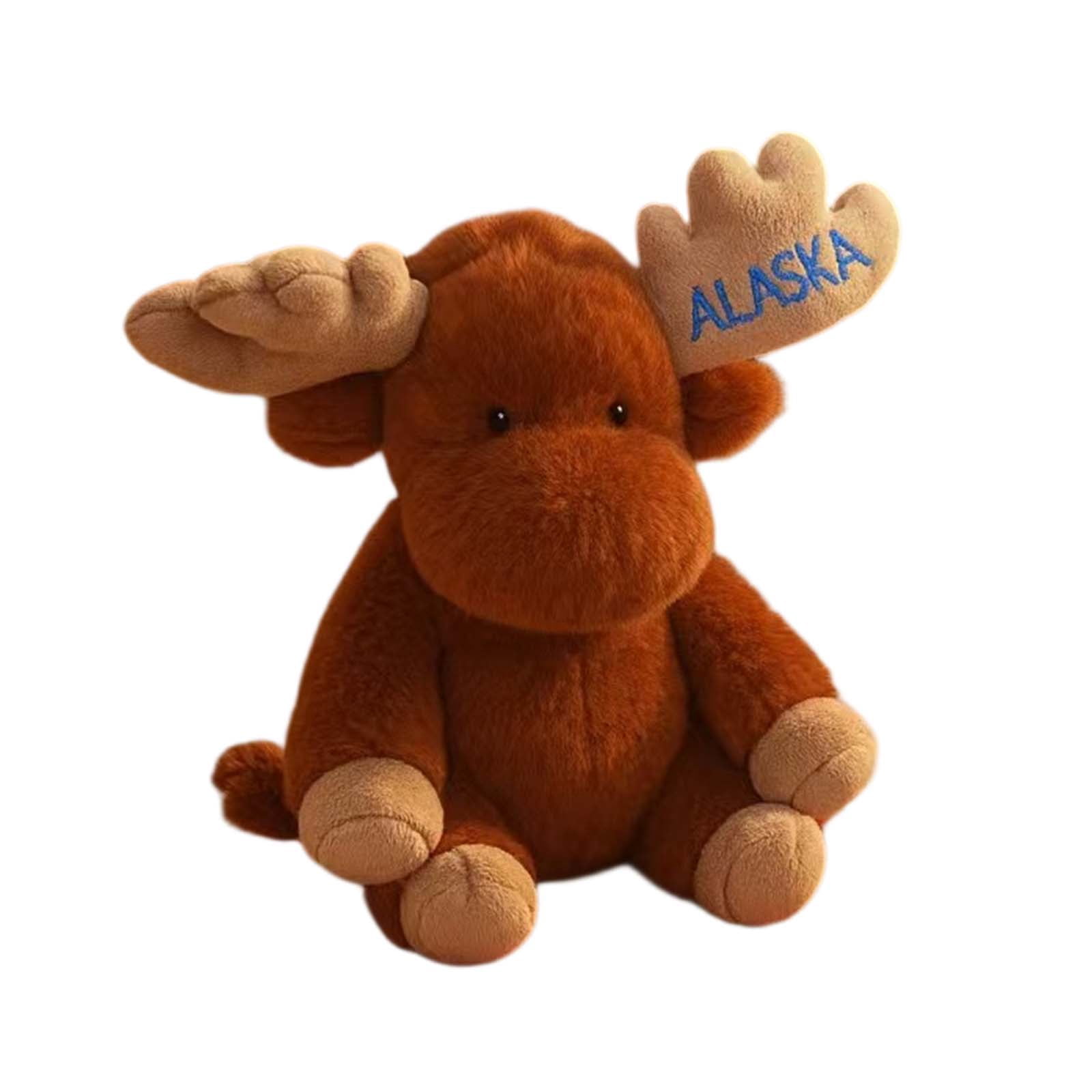 Plush Elk Stuffed Animal Doll, Christmas Holiday Decorations, Soft Toy ...