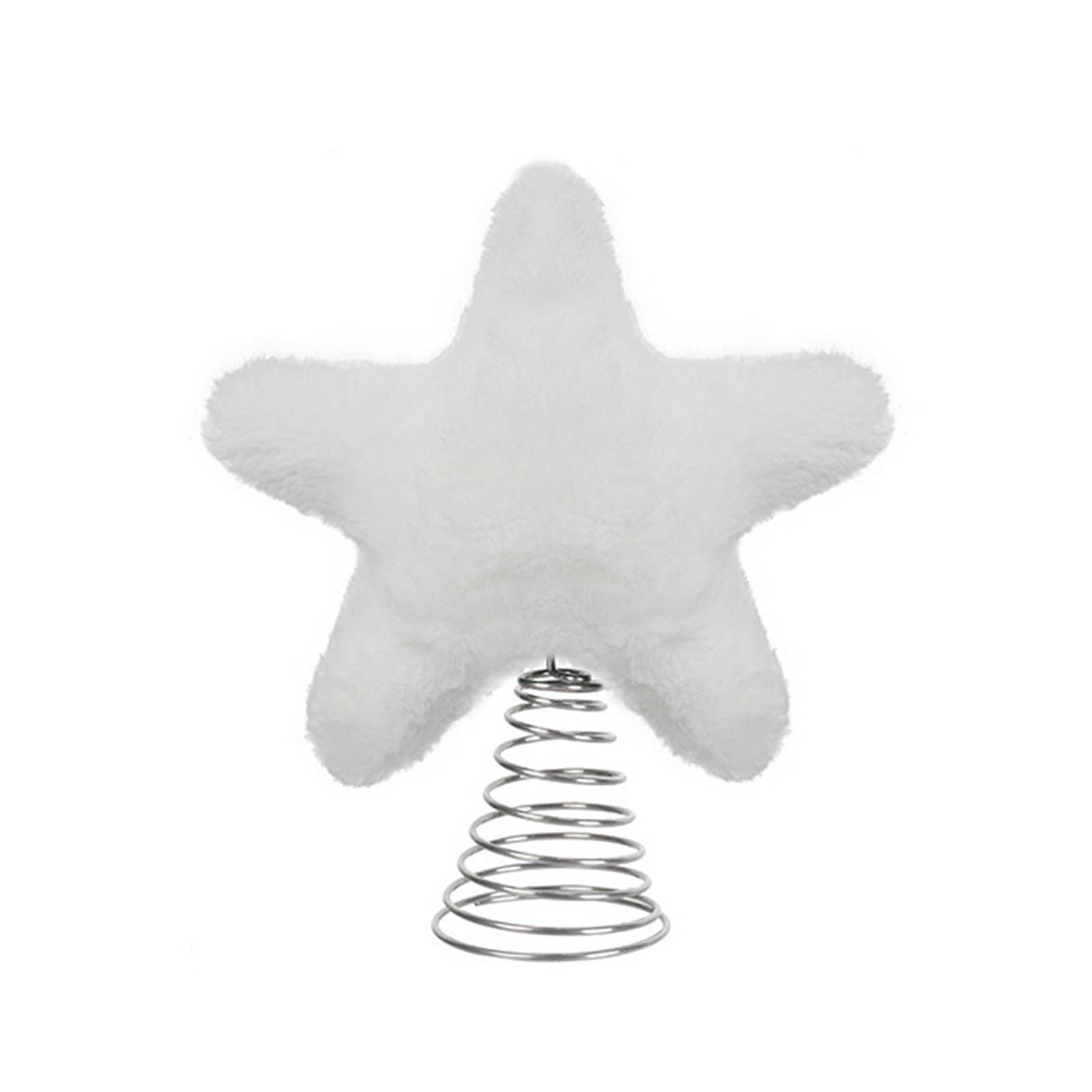 Plush Five-Pointed Star Christmas Tree Topper with Soft Texture - Cozy ...