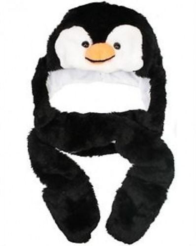 Plush Fleece Animal Hat PENGUIN with Mittens cute warm US SELLER ski ...