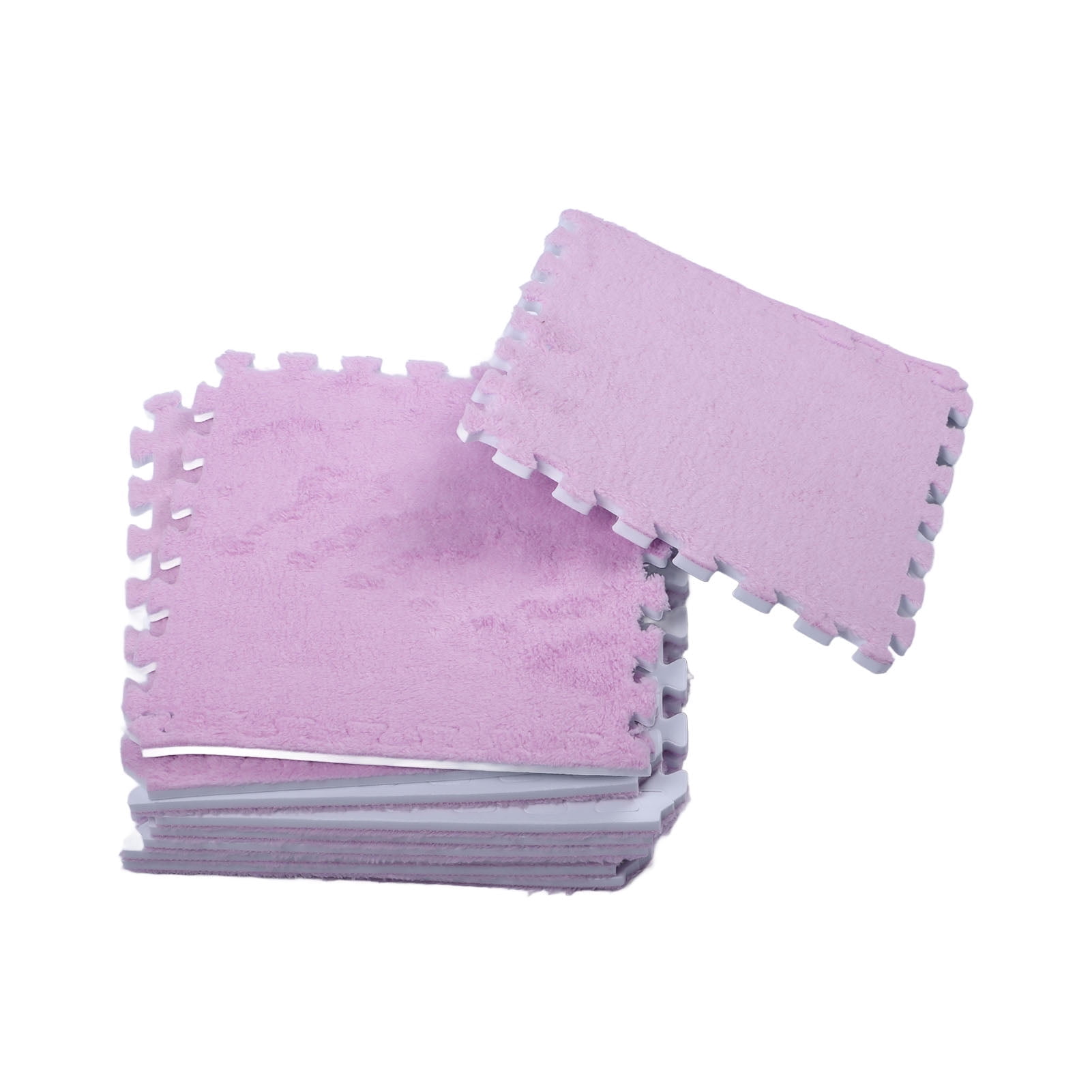 Plush Floor Mat Tiles By NestledNature: 10pcs Plush Puzzle Foam Mat ...