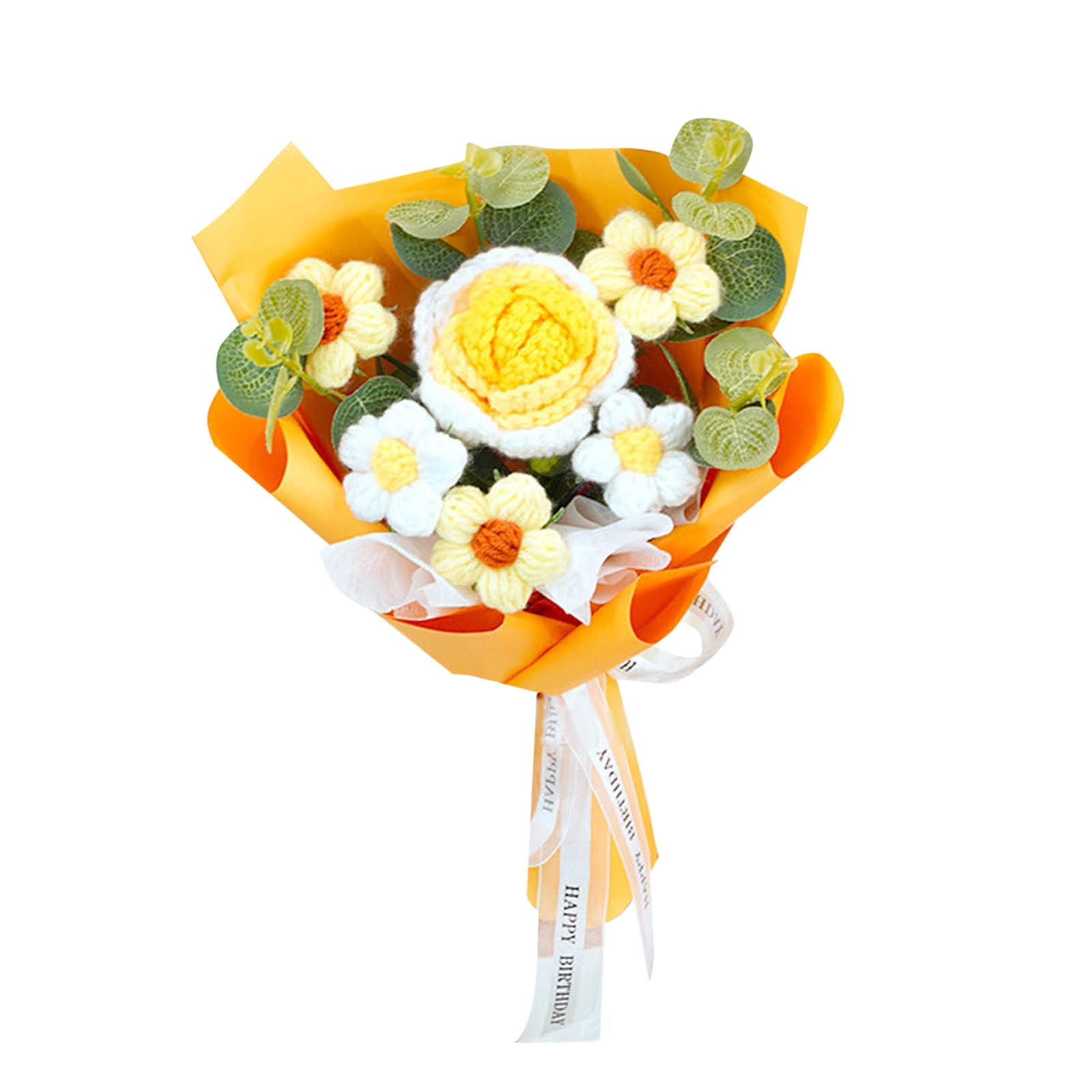 Plush Flower Bouquet - 13.78" Cute Flower Arrangement with Unique ...