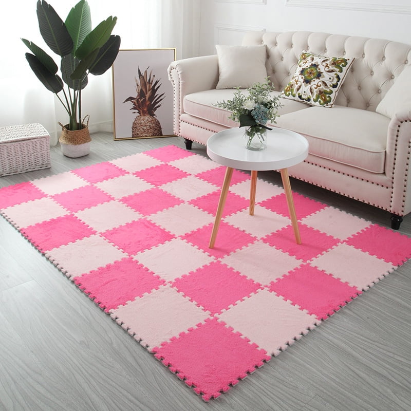 Plush Foam Floor Mat Square Interlocking Carpet Tiles,Easy DIY ...