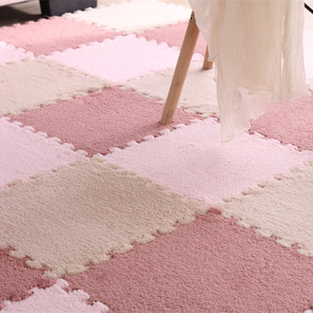 Plush Foam Floor Mat Square Interlocking Carpet Tiles,Easy DIY ...