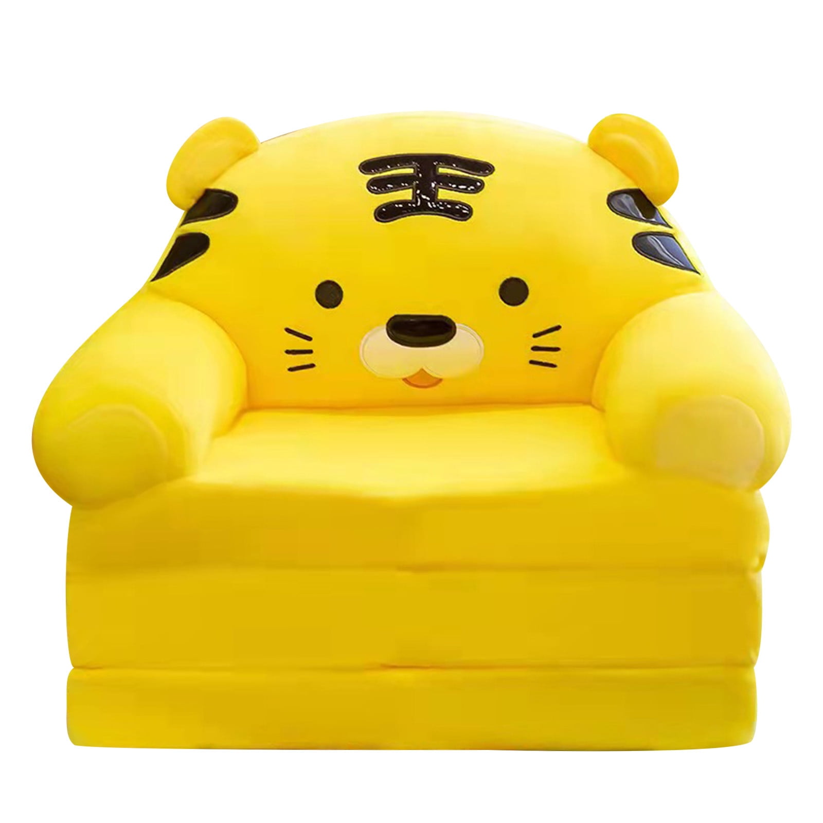 Plush Foldable Kids Sofa Backrest Armchair 2 In 1 Cute Cartoon Lazy ...