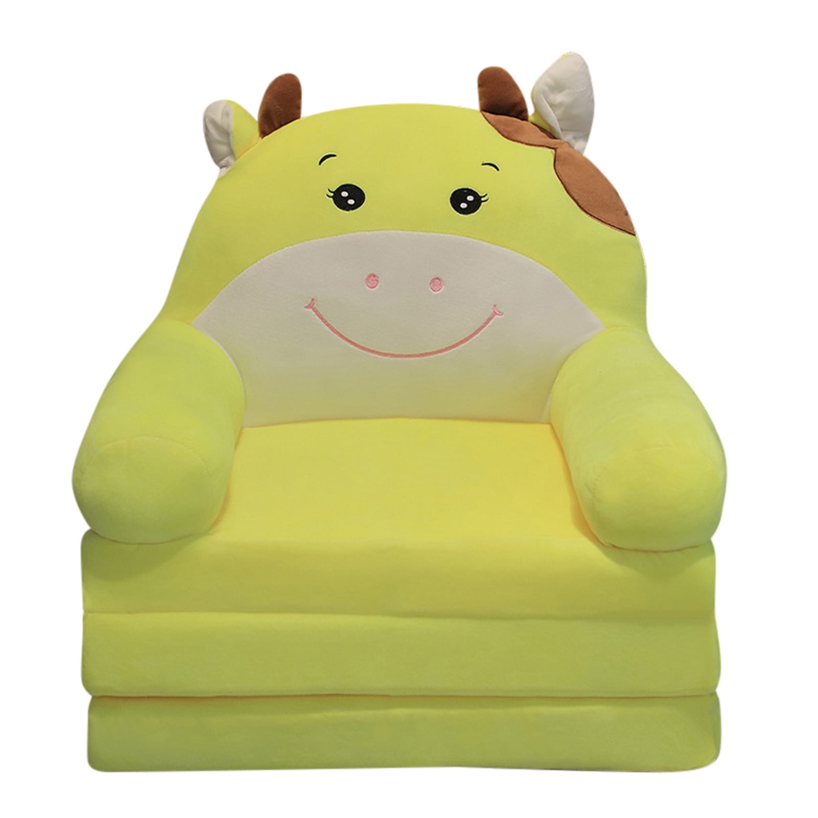 KDFJPTH Plush Foldable Kids Sofa Backrest Armchair 2 In 1 Foldable ...