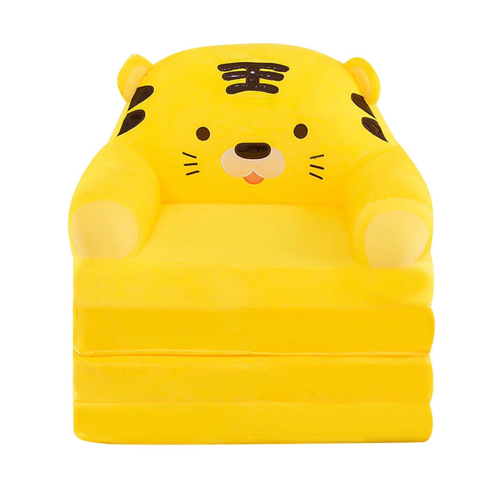 Plush Foldable Kids Sofa Backrest Armchair 2 In 1 Foldable Children ...