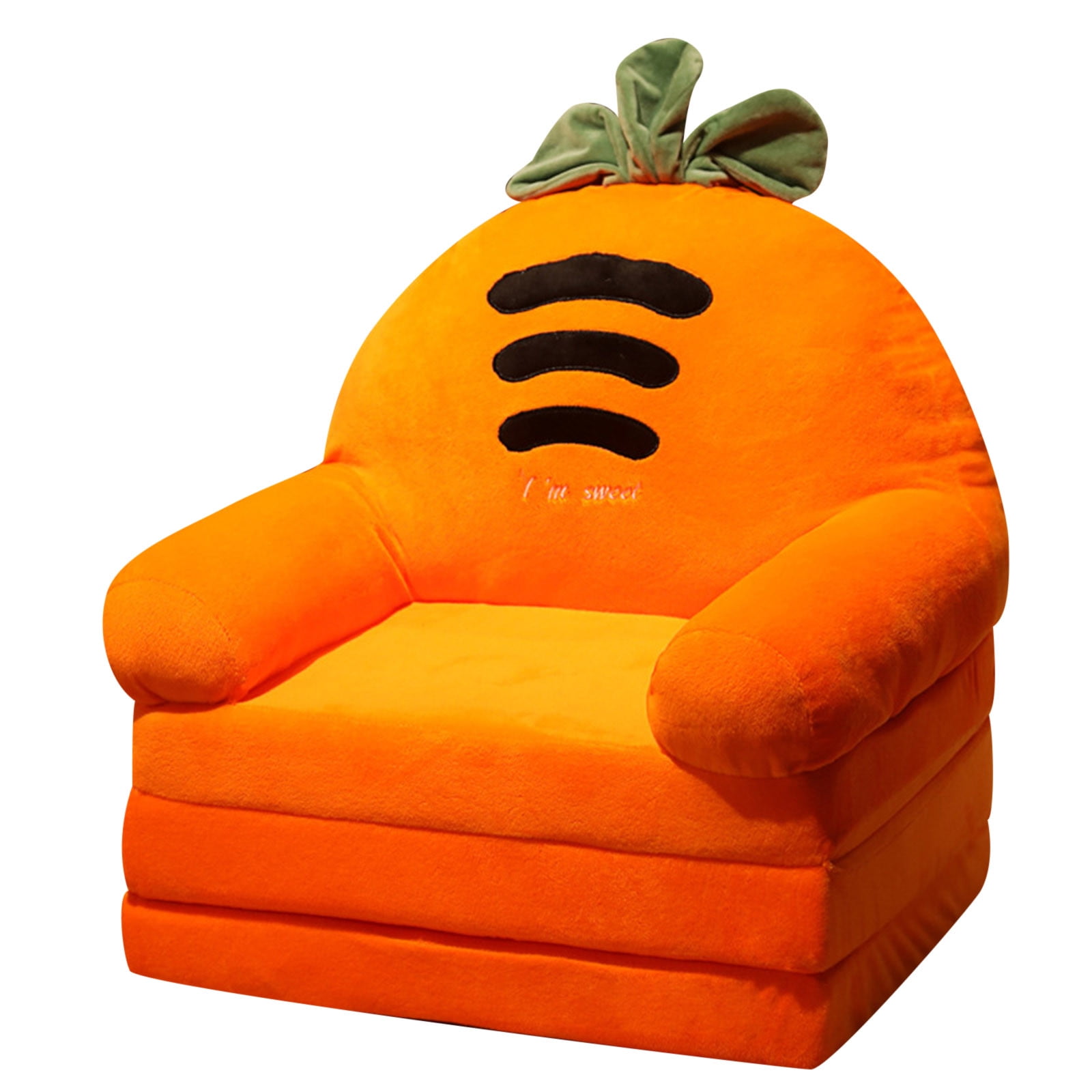 Plush Foldable Kids Sofa Backrest Armchair 2 In 1 Foldable Children ...