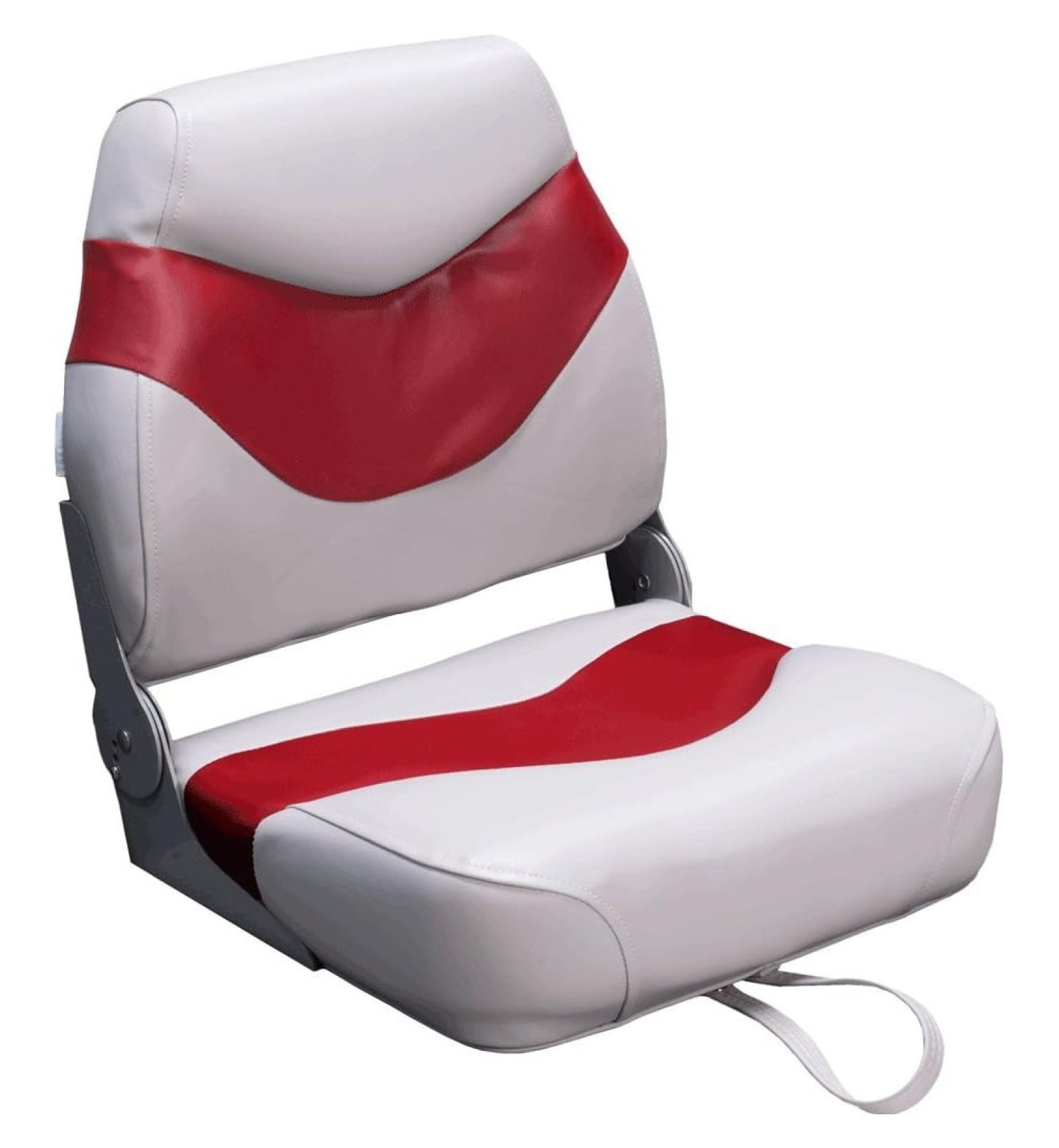 Plush Folding Boat Seats Gray & Red - Walmart.com