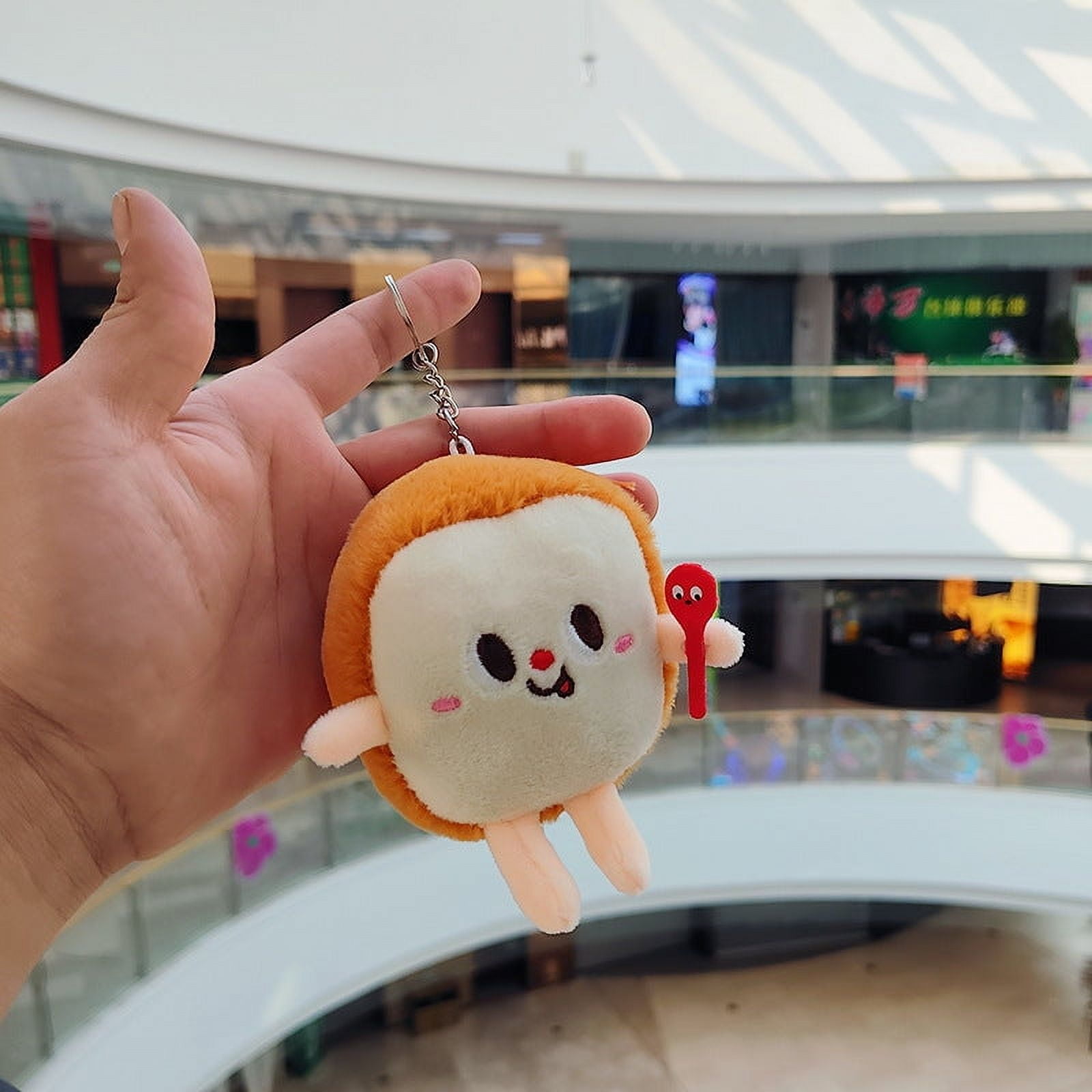 Food Keychains Plush Hamburger Fries Hot Dog Chicken Leg Toast Chips ...