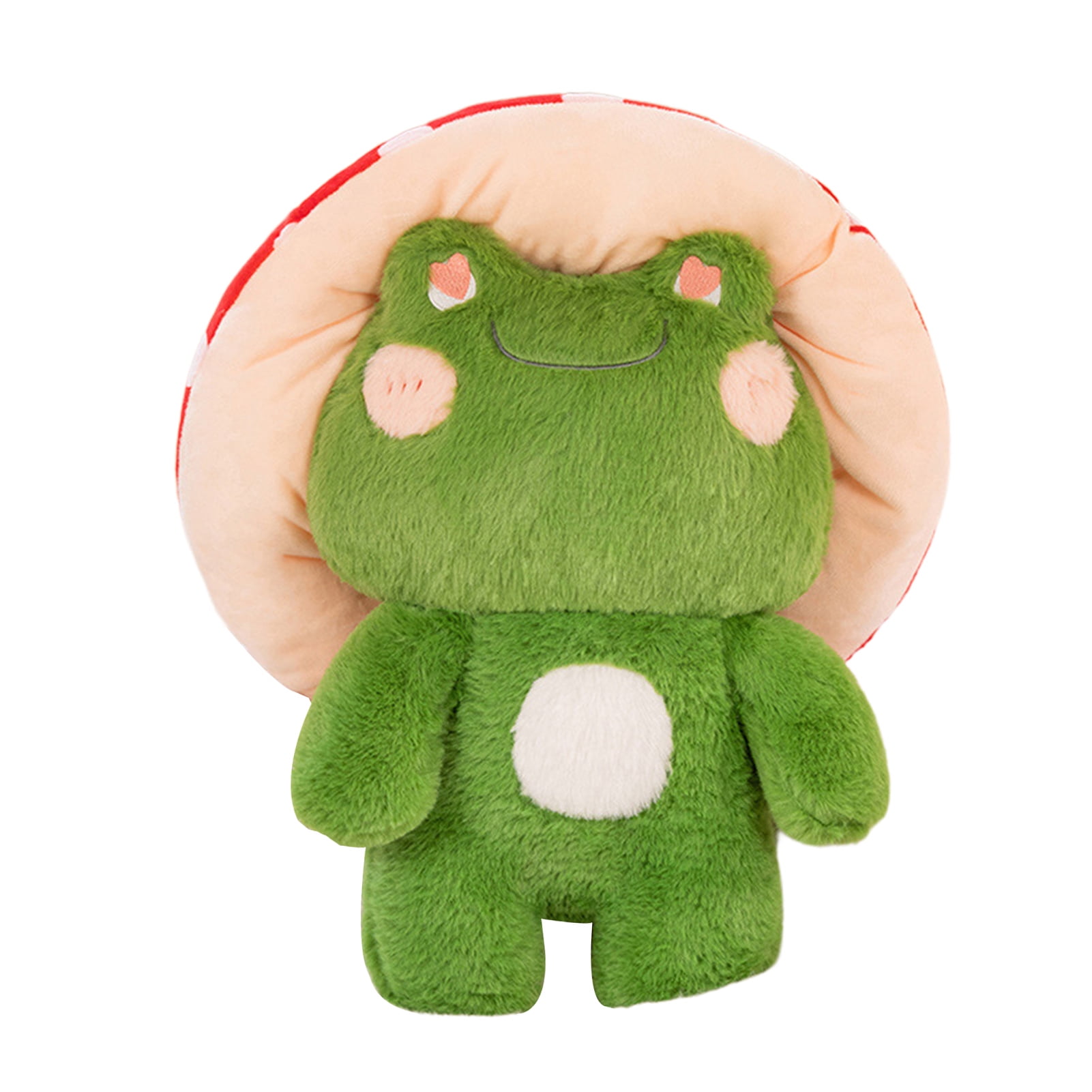 Plush Frog Doll - Soft PP Cotton Filling, Cute Charm, Mushroom Frog ...