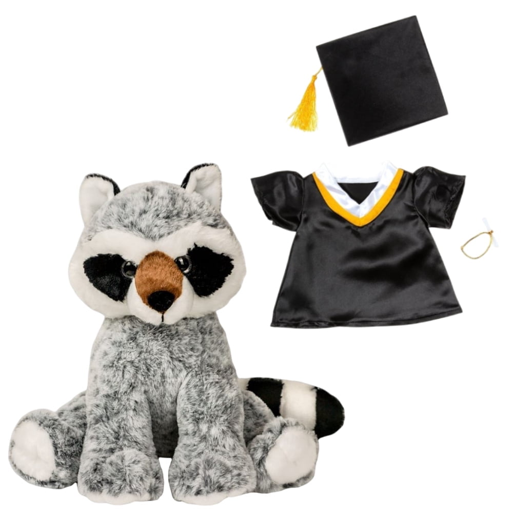 Plush Gear Bandit Raccoon Plush with Graduation Cap and Gown 16 ...