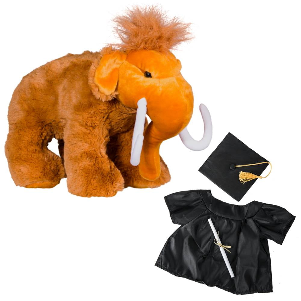 Plush Gear 16" Mighty the Mammoth Graduation Stuffed Animal Toy Soft ...