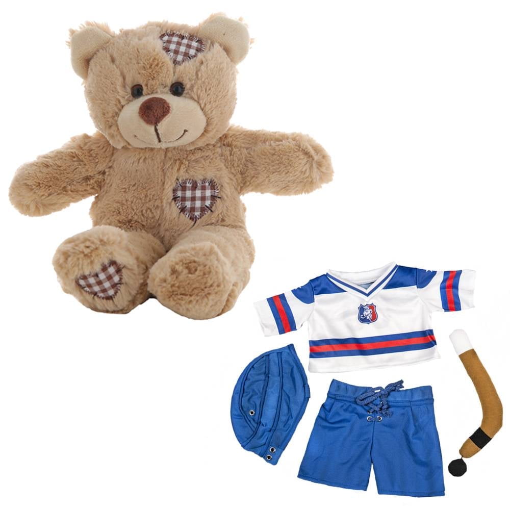 Plush Gear 8" Brown Teddy Bear in All-Stars Hockey Uniform Stuffed ...