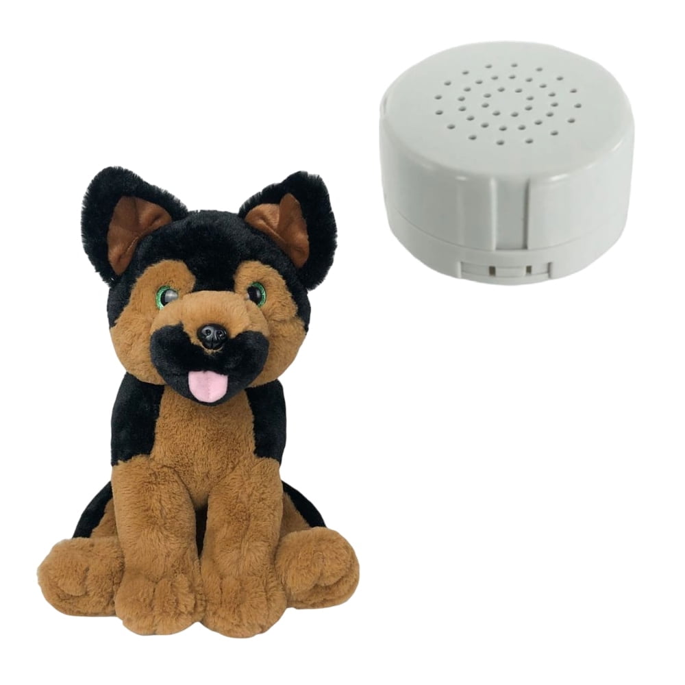 Plush Gear 8" Duke the German Shepherd Plush Dog with Voice Recorder ...