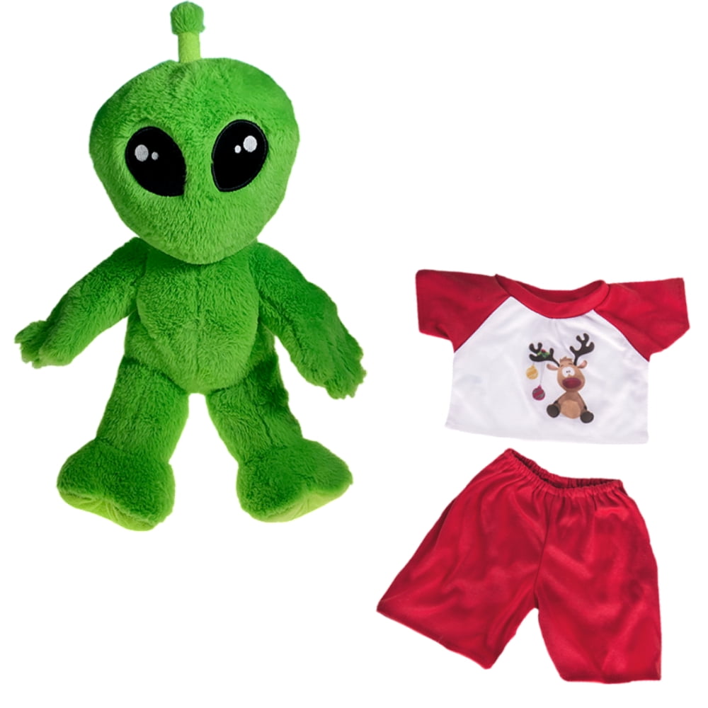Plush Gear Allen the Alien with Reindeer PJ for Stuffed Animal Outfit ...
