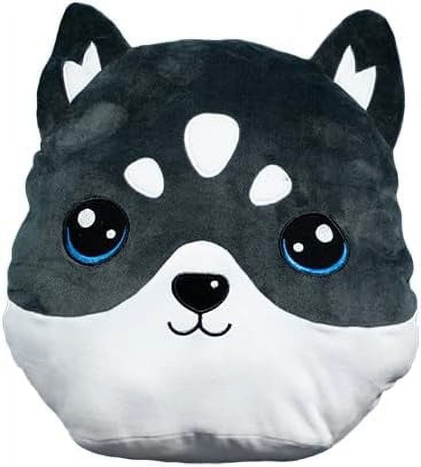 Plush Gear Arctic Husky Plush Pillow Soft Squishy Dog Hugging Pillow ...