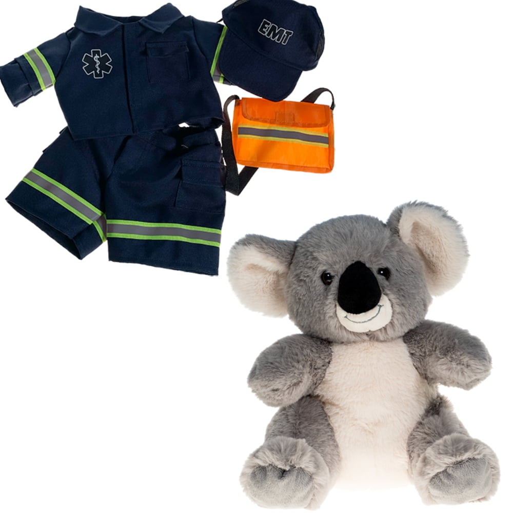Plush Gear Bindi The Koala with EMT Uniform for Stuffed Animal Outfit ...
