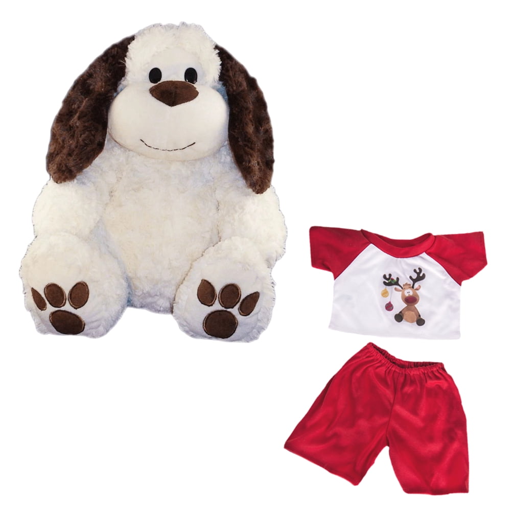 Plush Gear Buttons The Dog with Reindeer PJ for Stuffed Animal Outfit ...