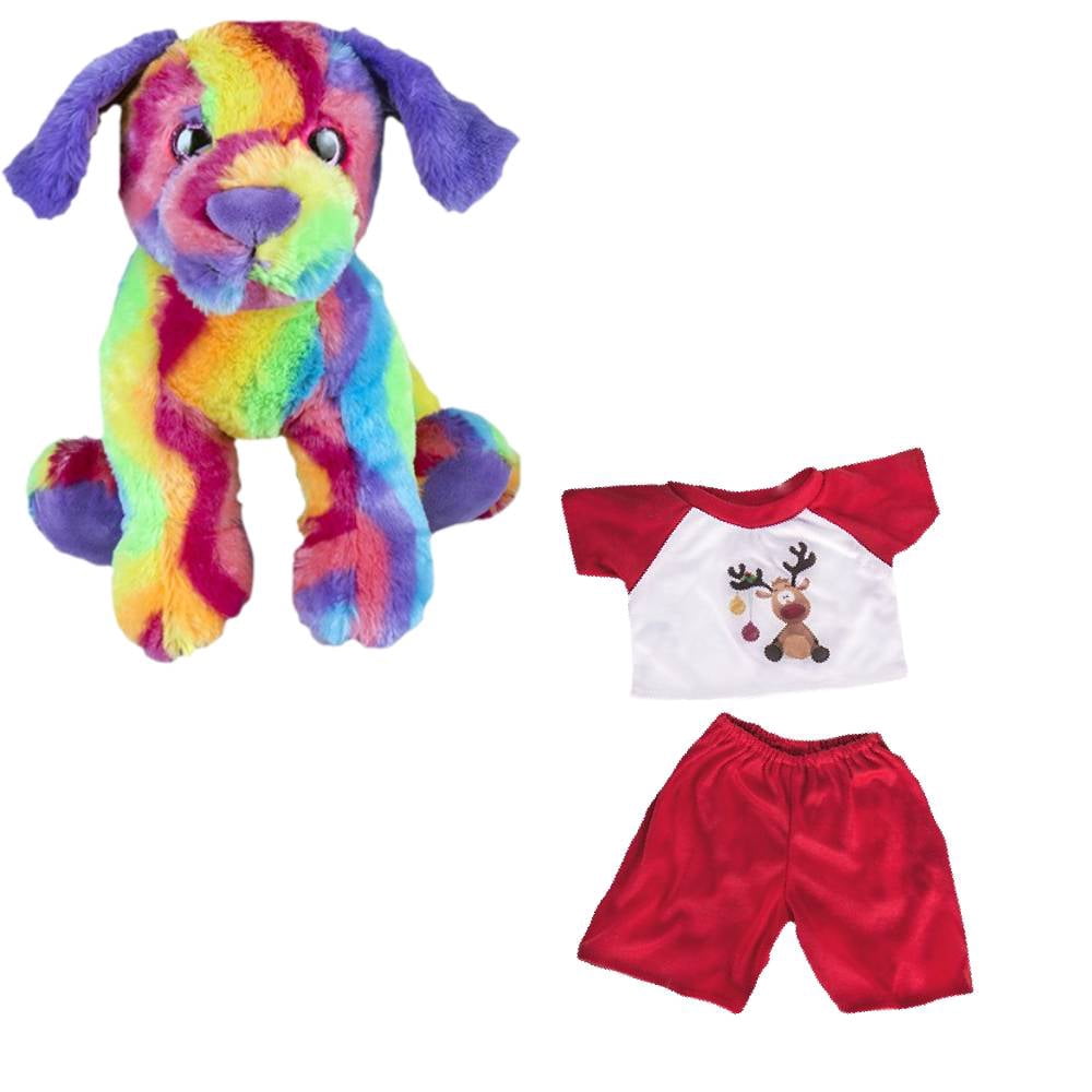 Plush Gear Candy The Dog with Reindeer PJ for Stuffed Animal Outfit ...