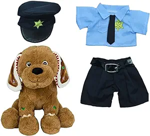 16-Inch Policeman Gingerbread Puppy – Soft Plush Toy with Officer ...