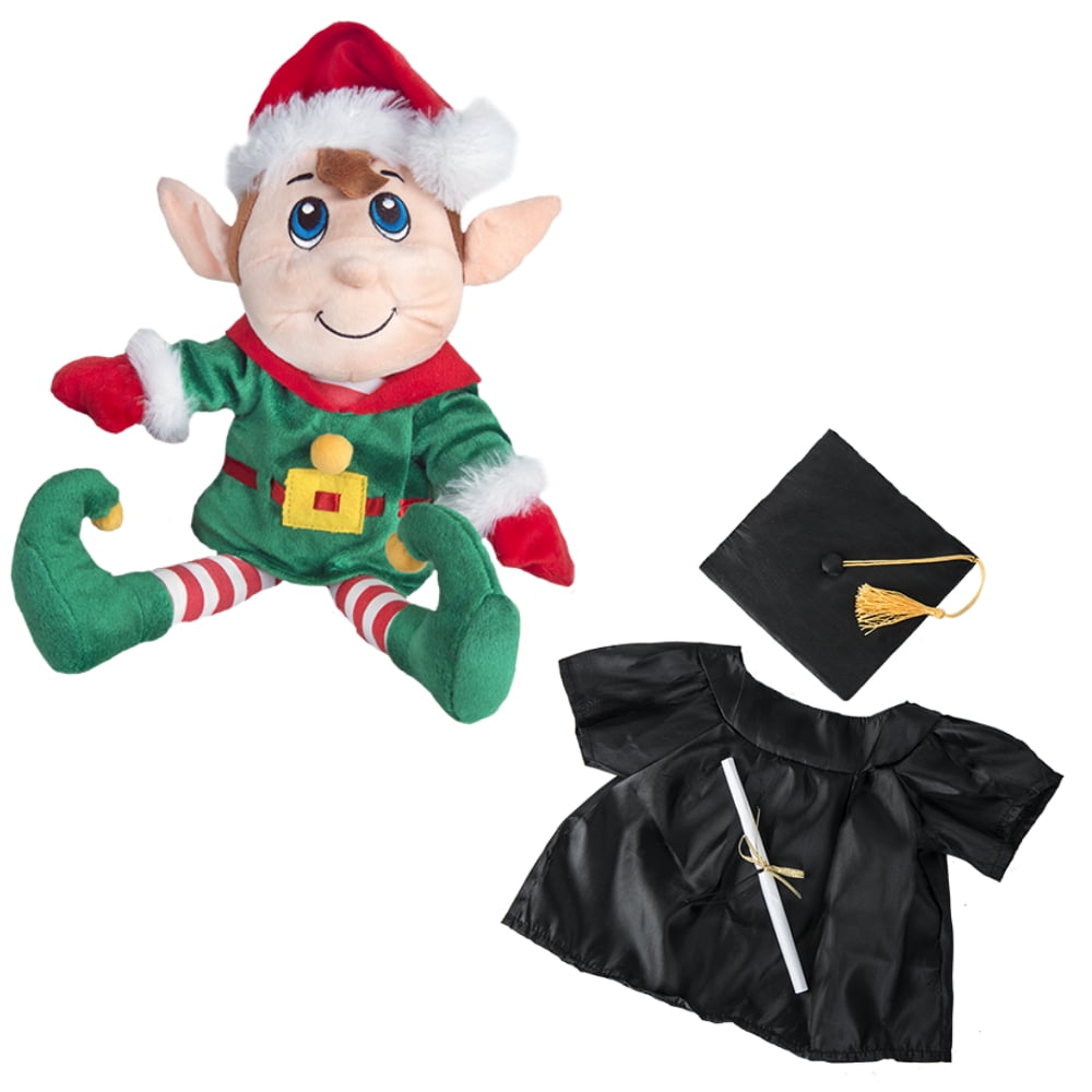 Plush Gear Jingle the Christmas Elf 16" with Graduation Gown -Ideal ...