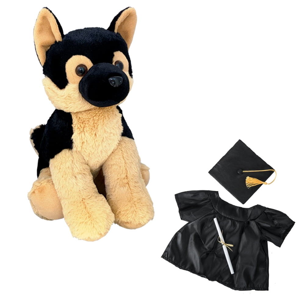 Plush Gear K-9 the German Shepherd 16" Plush Toy with Graduation Gown ...