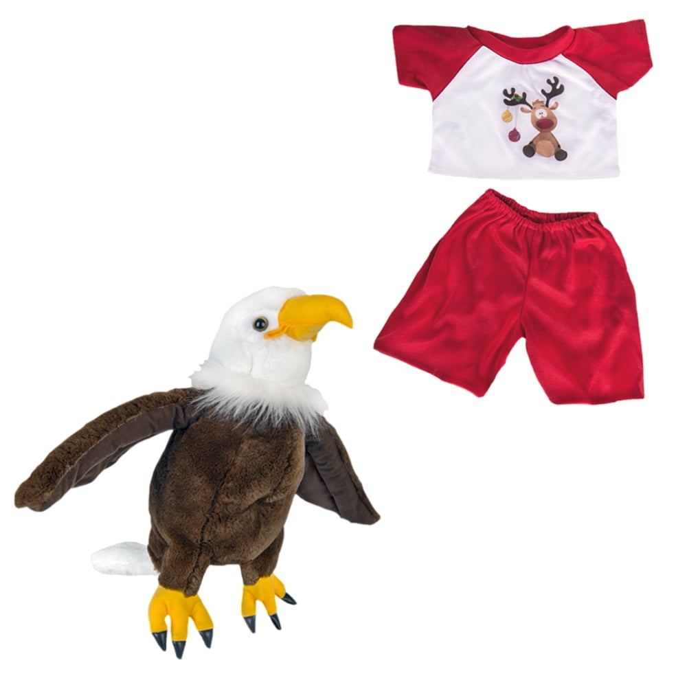 Plush Gear Liberty The Bald Eagle with Reindeer PJ for Stuffed Animal ...