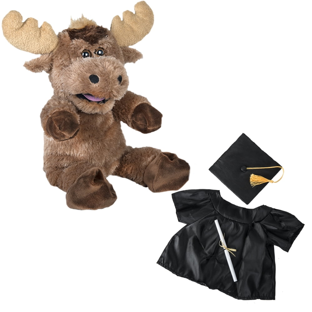 Plush Gear Melvin the Moose 16" Plush Toy with Graduation Gown ...