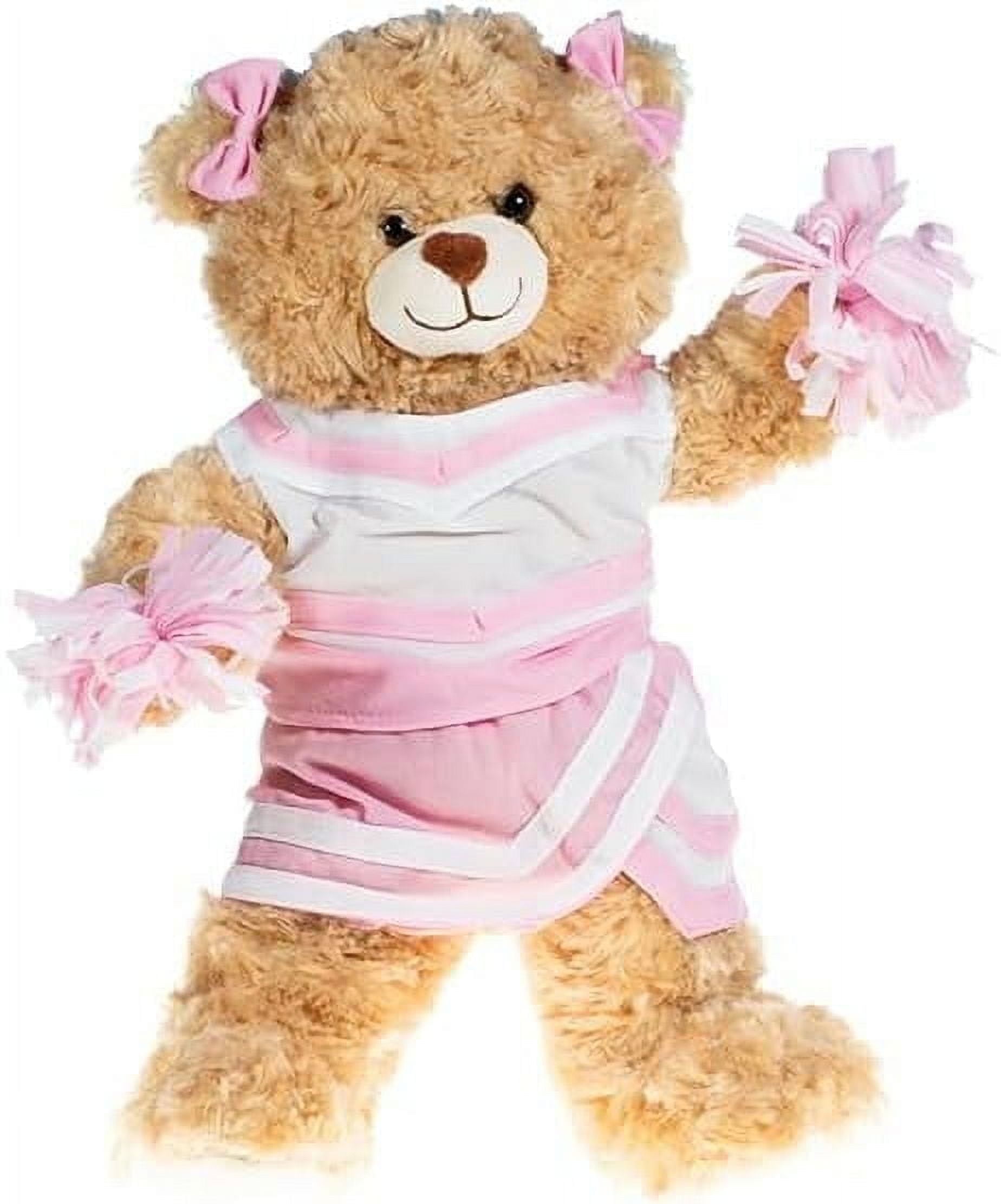 Plush Gear Cheerleader Outfit – Pink & White Uniform for 14"-18" Plush ...