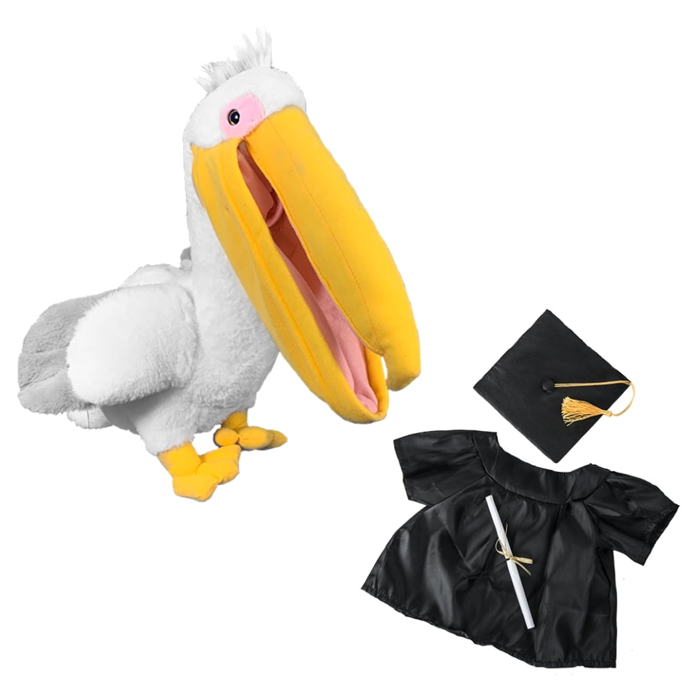 Plush Gear Piper the Pelican 16" Plush Toy with Graduation Gown ...