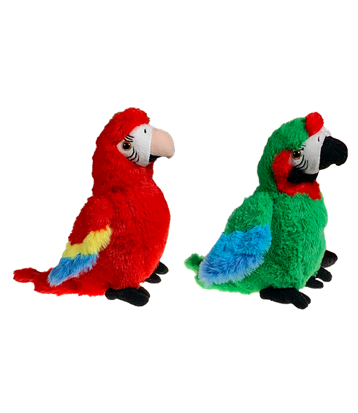 Plush Gear 8" Colorful Parrot Stuffed Animal Soft Plush Bird Toy, Ideal ...