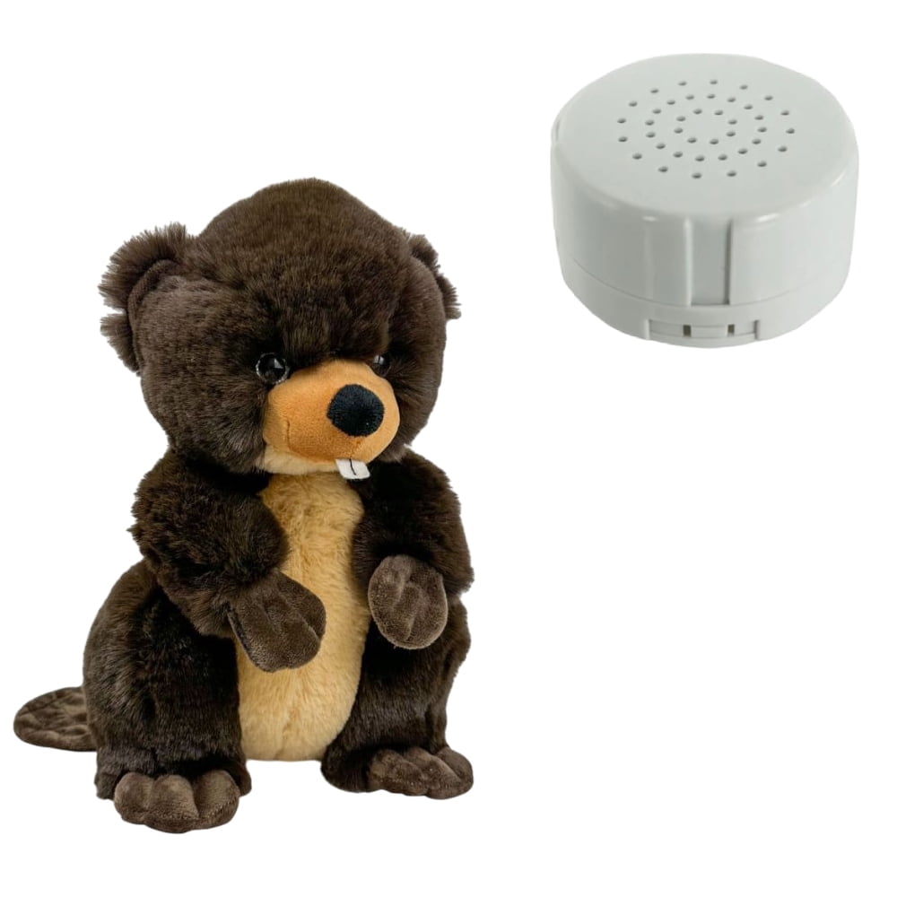 Plush Gear Recordable Roots Beaver 8 Inch Stuffed Animal - Cuddly ...