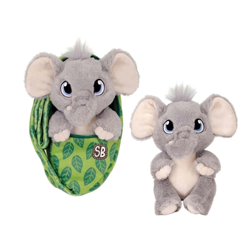 Plush Gear Swaddle Babies 9.5 inch Cuddle Elephant in Sling,Cozy and ...