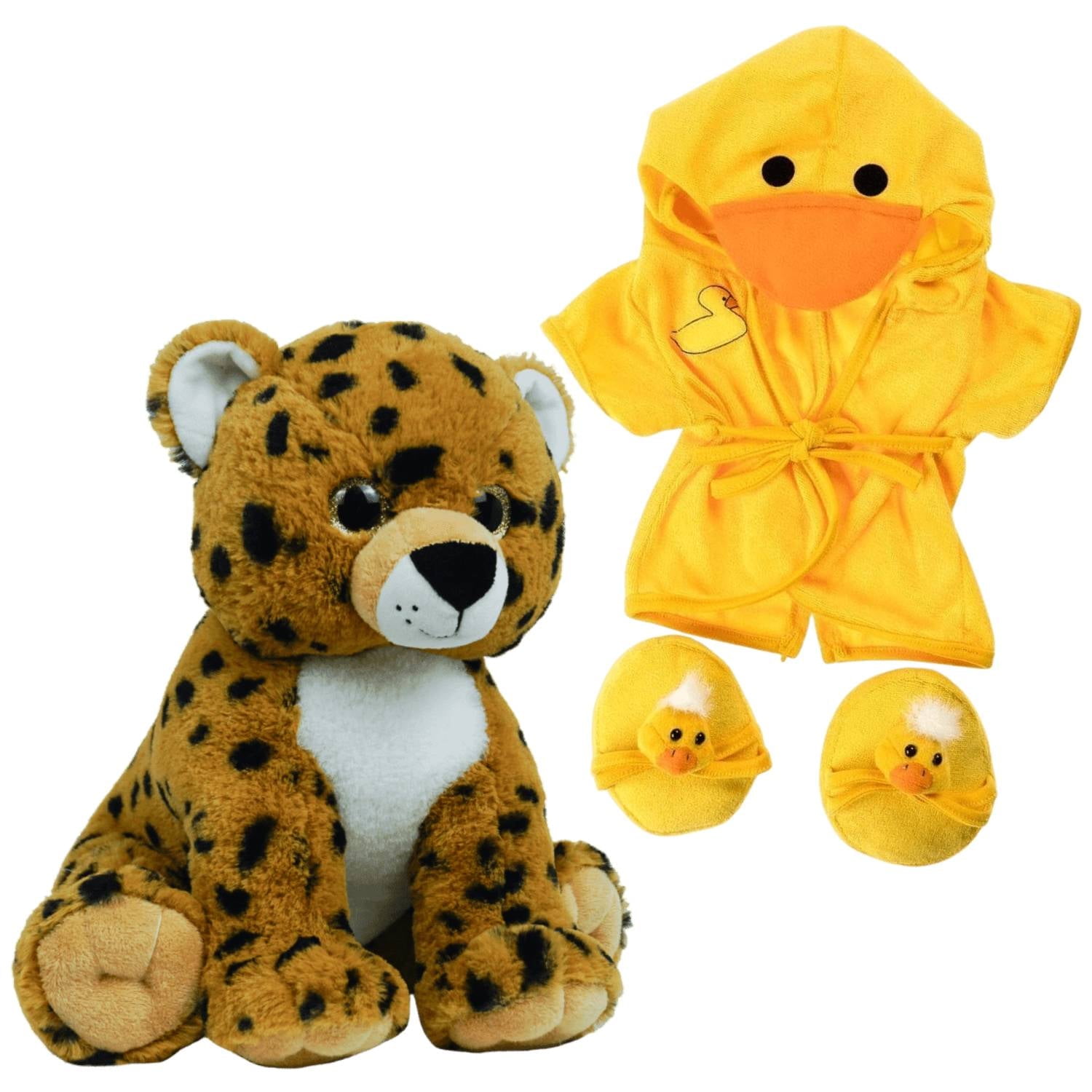 Plush Gear Cheetah Plush Toy with Duck Robe Outfit - 16 Inch Stuffed ...