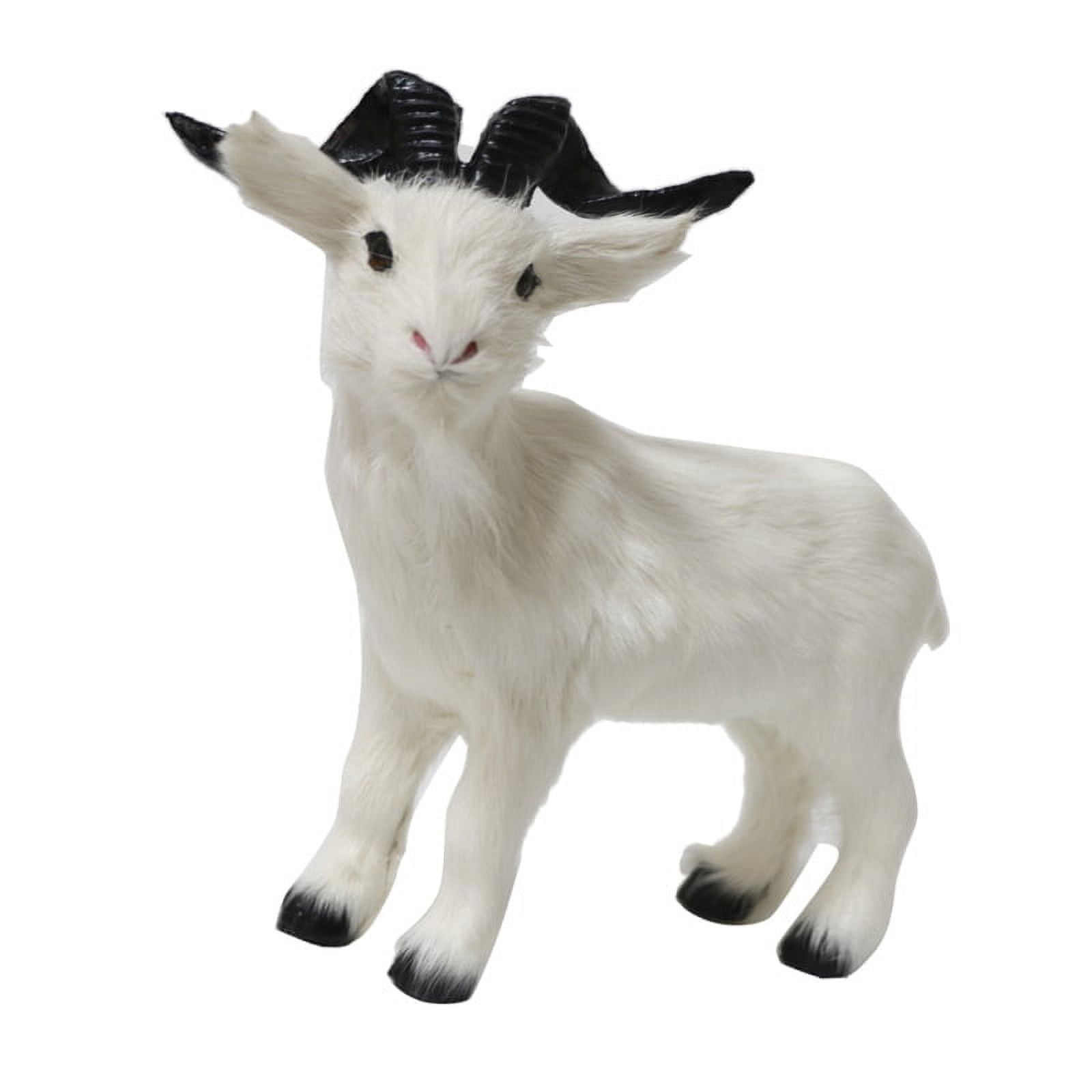 Plush Goat Garden Statue Animal Figurine, for Indoor Garden Lawn Yard ...